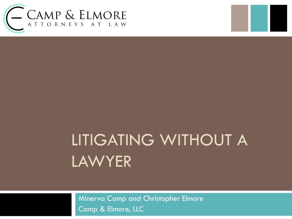 PPT - Litigating Without a Lawyer PowerPoint Presentation, free ...