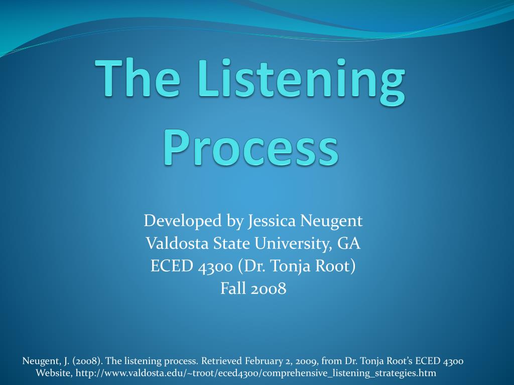 PPT - The Listening Process PowerPoint Presentation, free download - ID ...