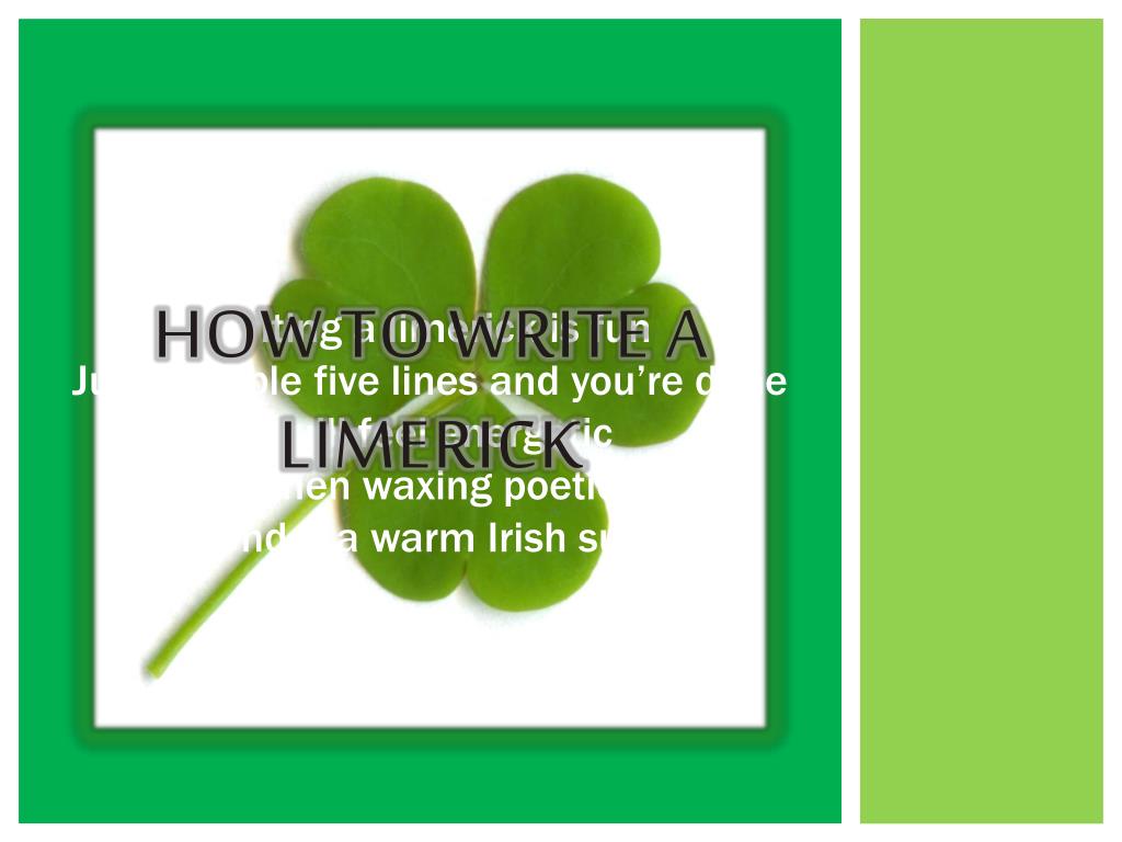 PPT - How to Write a Limerick PowerPoint Presentation, free download ...