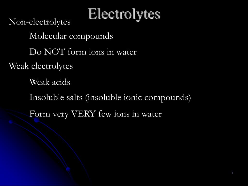 PPT - Electrolytes PowerPoint Presentation, free download - ID:2708065