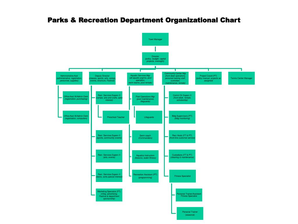 PPT - Parks & Recreation Department Organizational Chart PowerPoint ...