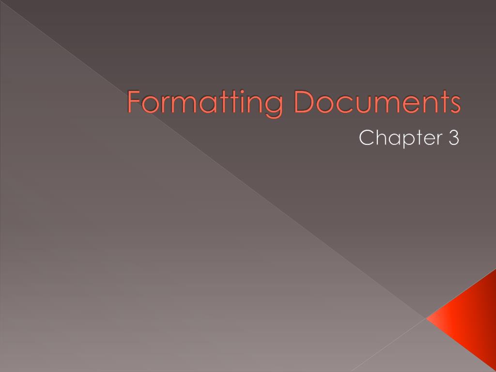 PPT - Formatting Documents PowerPoint Presentation, free download - ID ...
