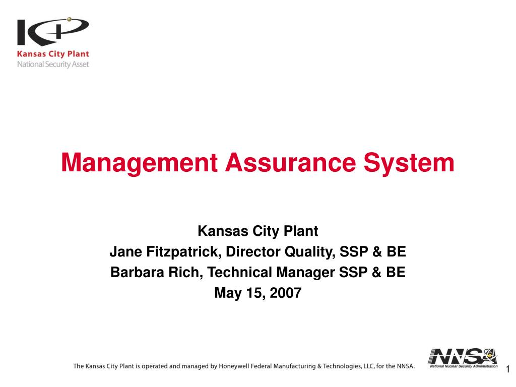 PPT - Management Assurance System PowerPoint Presentation, free ...