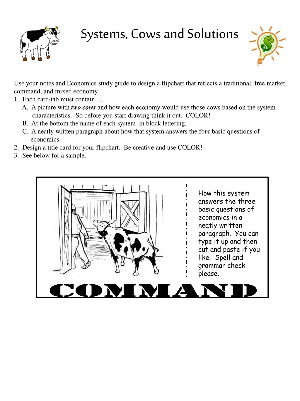PPT - Economic Systems Flipchart: Cows, Markets, and Solutions ...