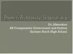 PPT - Political Power, Authority, and Legitimacy PowerPoint ...