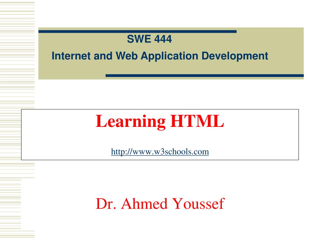 PPT - Learning HTML w3schools PowerPoint Presentation, free download ...