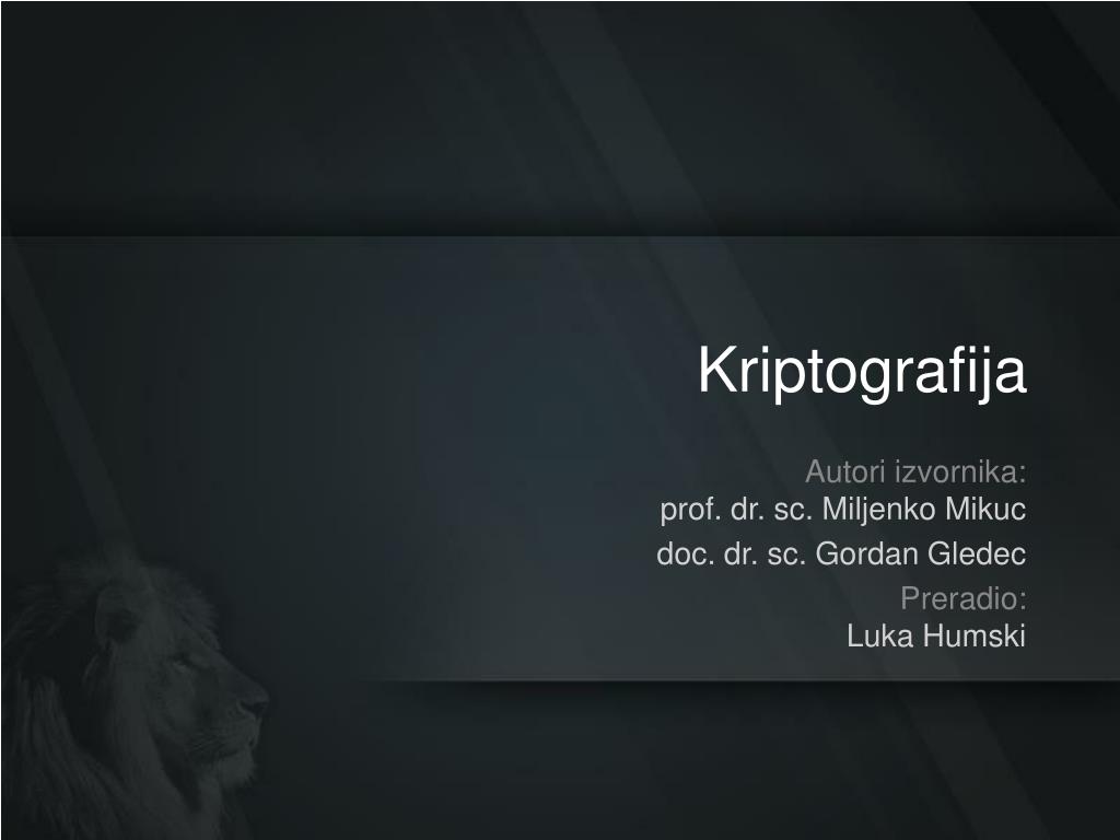 PPT - Kriptografija PowerPoint Presentation, free download - ID:2713727