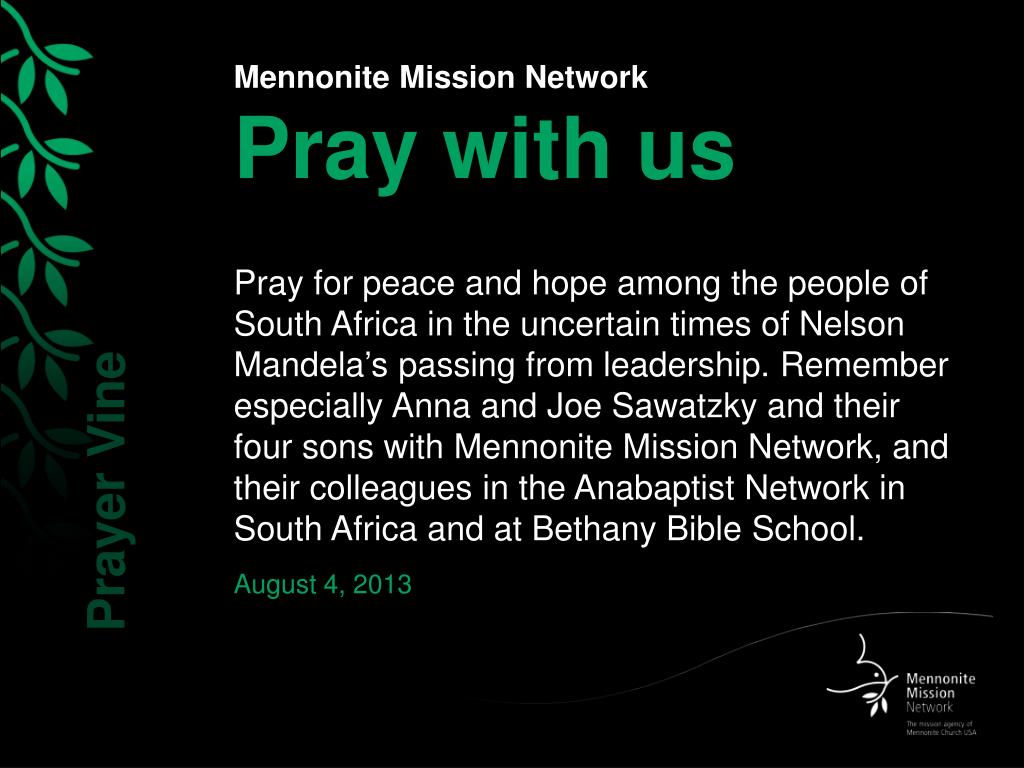PPT - Mennonite Mission Network Pray with us PowerPoint Presentation ...