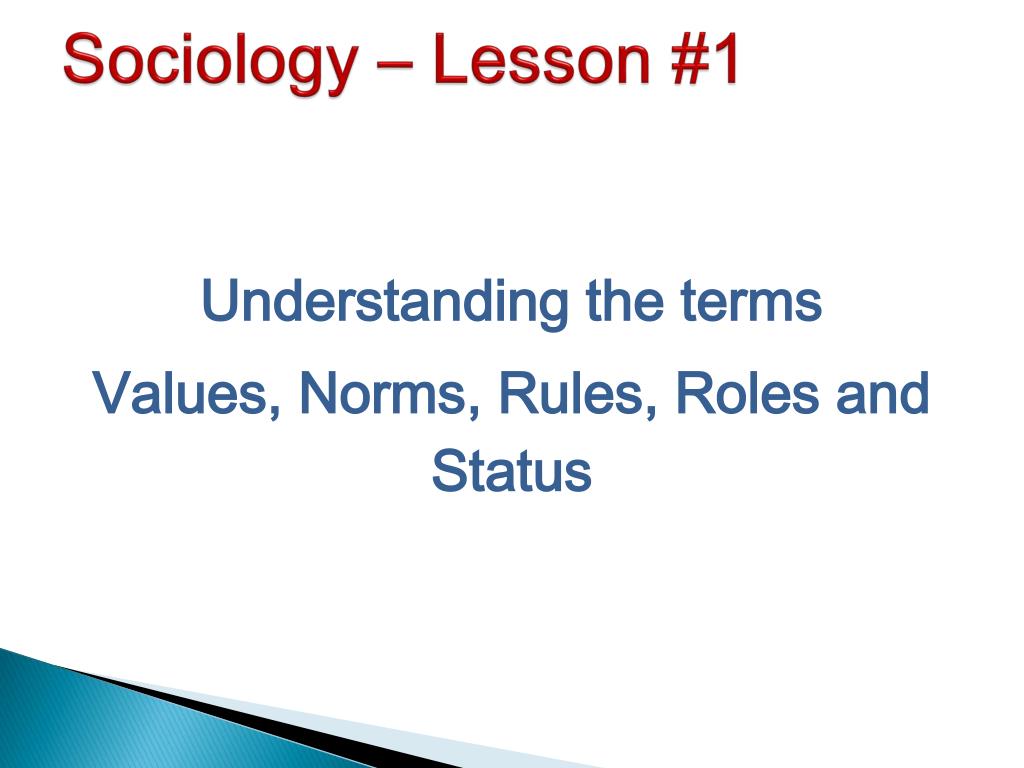 PPT - Understanding Values, Norms, Rules, Roles, and Status in ...
