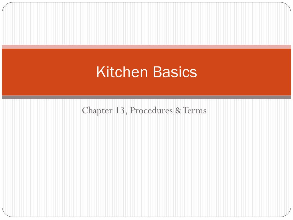 PPT - Kitchen Basics PowerPoint Presentation, free download - ID:2720801