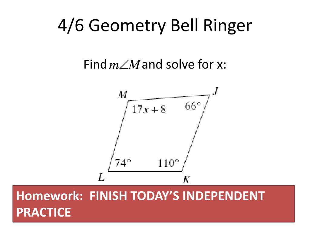 PPT - 4/6 Geometry Bell Ringer PowerPoint Presentation, free download ...