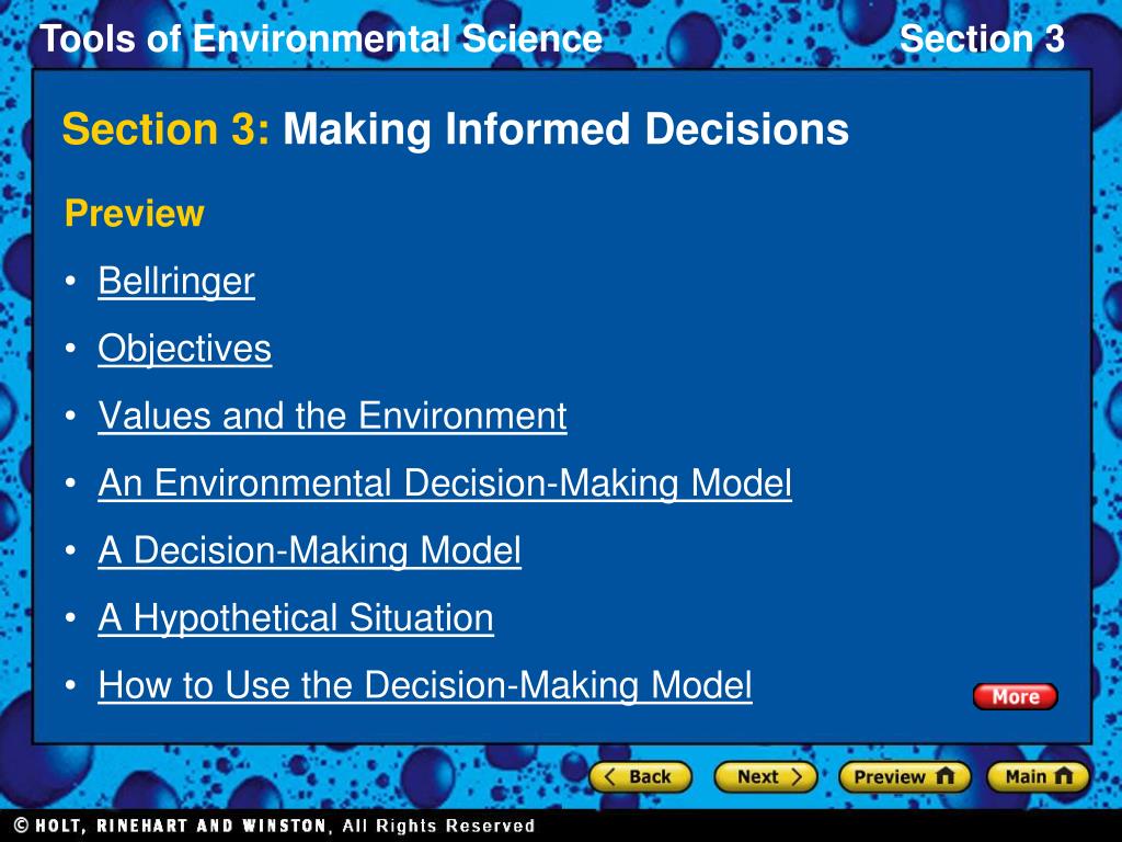 PPT - Section 3: Making Informed Decisions PowerPoint Presentation ...