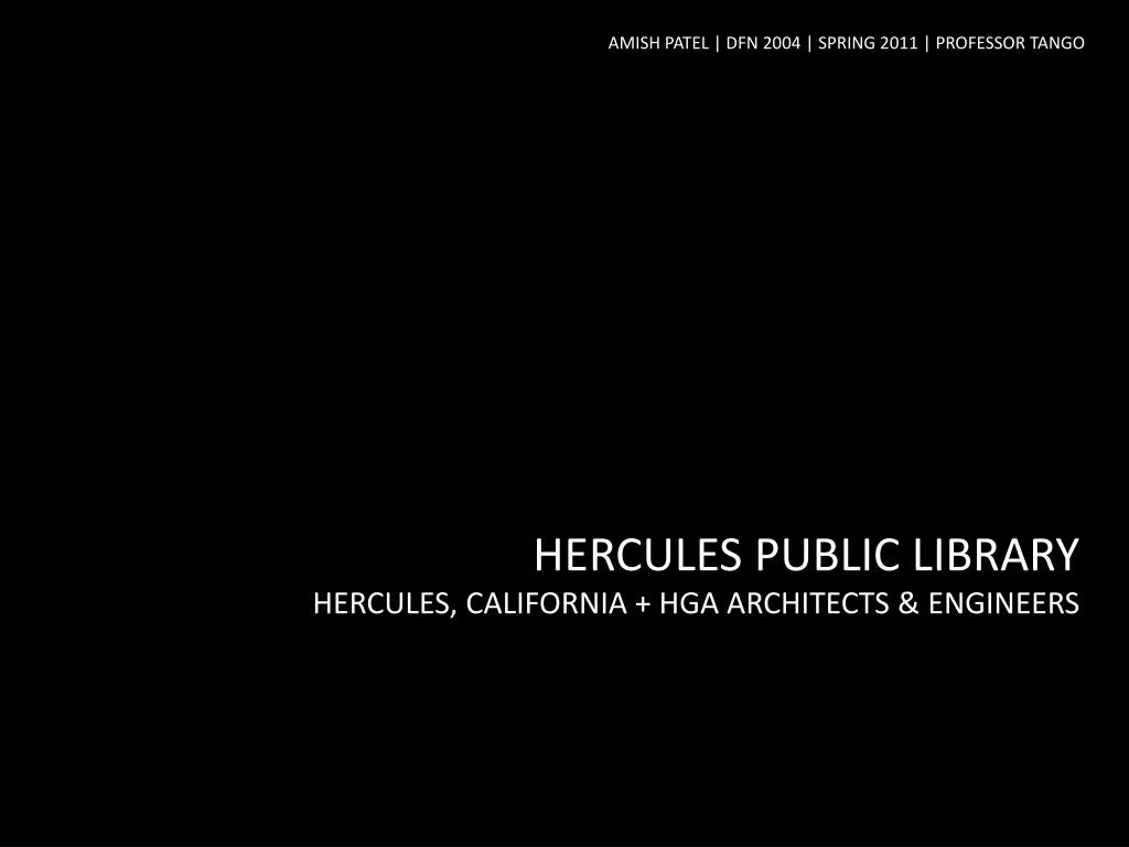 PPT - HERCULES PUBLIC LIBRARY PowerPoint Presentation, free download ...