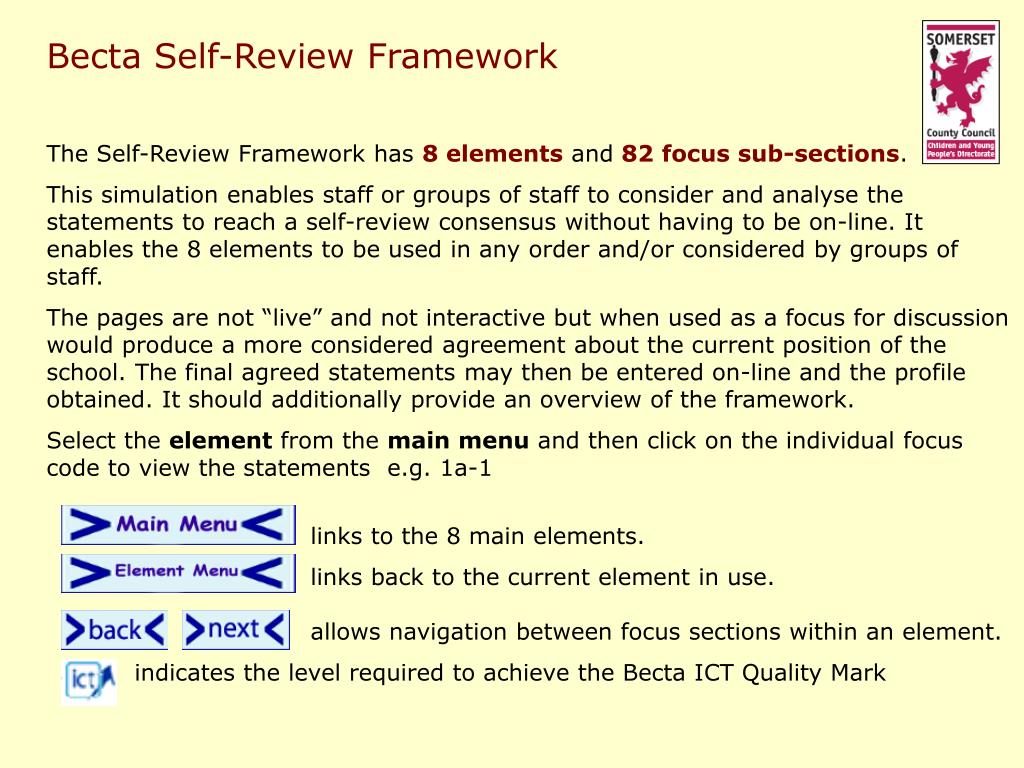 PPT - Becta Self-Review Framework PowerPoint Presentation, free ...