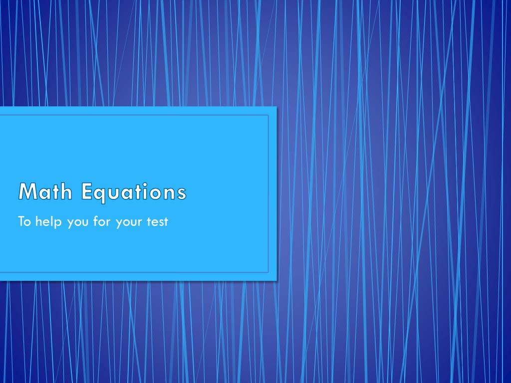 PPT - Physics Equations for Test Preparation: Speed, Acceleration ...