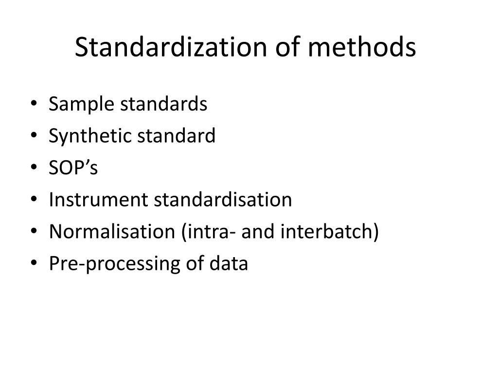 PPT - Standardization and Best Practices for Sample Methodologies in ...