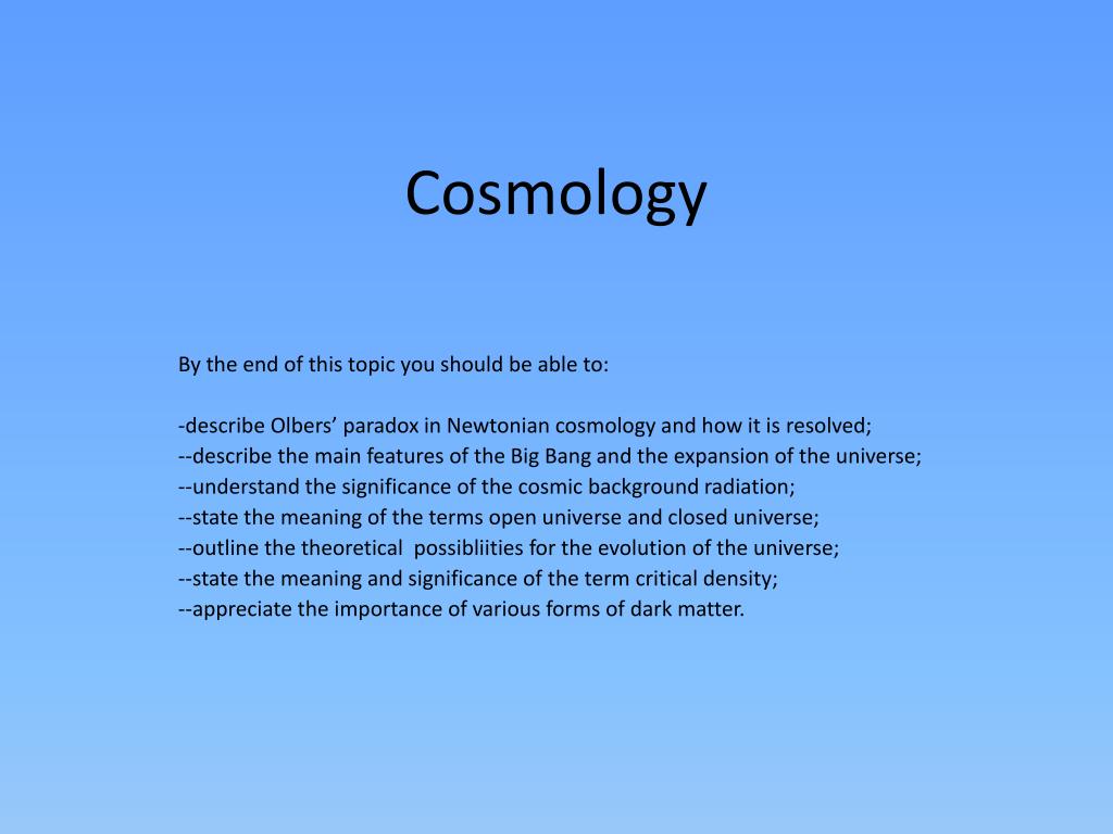 PPT - Cosmology PowerPoint Presentation, free download - ID:2729854