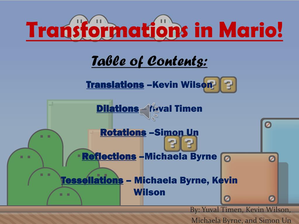 PPT - Transformations in Mario! PowerPoint Presentation, free download ...
