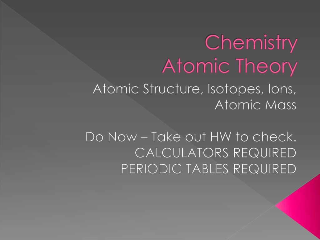 PPT - Chemistry Atomic Theory PowerPoint Presentation, free download ...