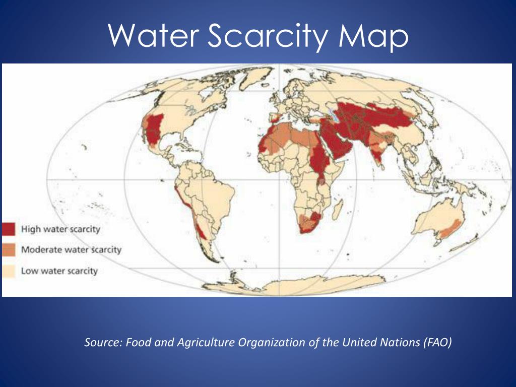 PPT - Water Scarcity Map PowerPoint Presentation, free download - ID ...