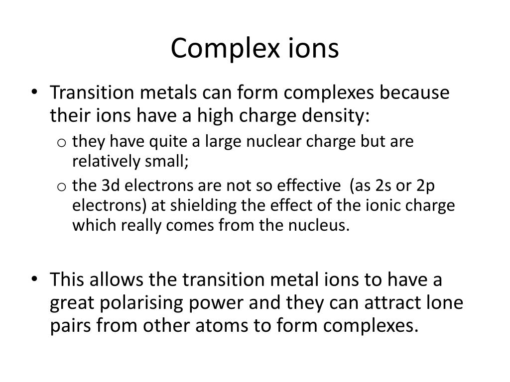 PPT - Complex ions PowerPoint Presentation, free download - ID:2732182