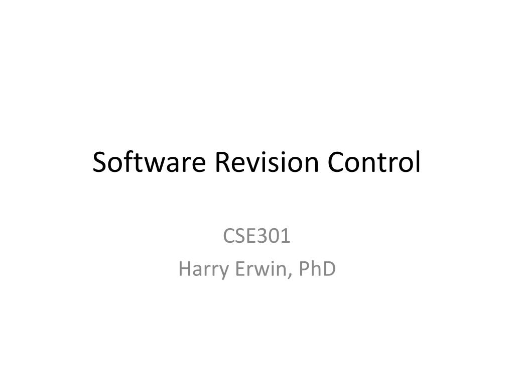 PPT - Software Revision Control PowerPoint Presentation, free download ...