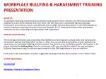 PPT - Workplace Bullying and Harassment PowerPoint Presentation, free ...