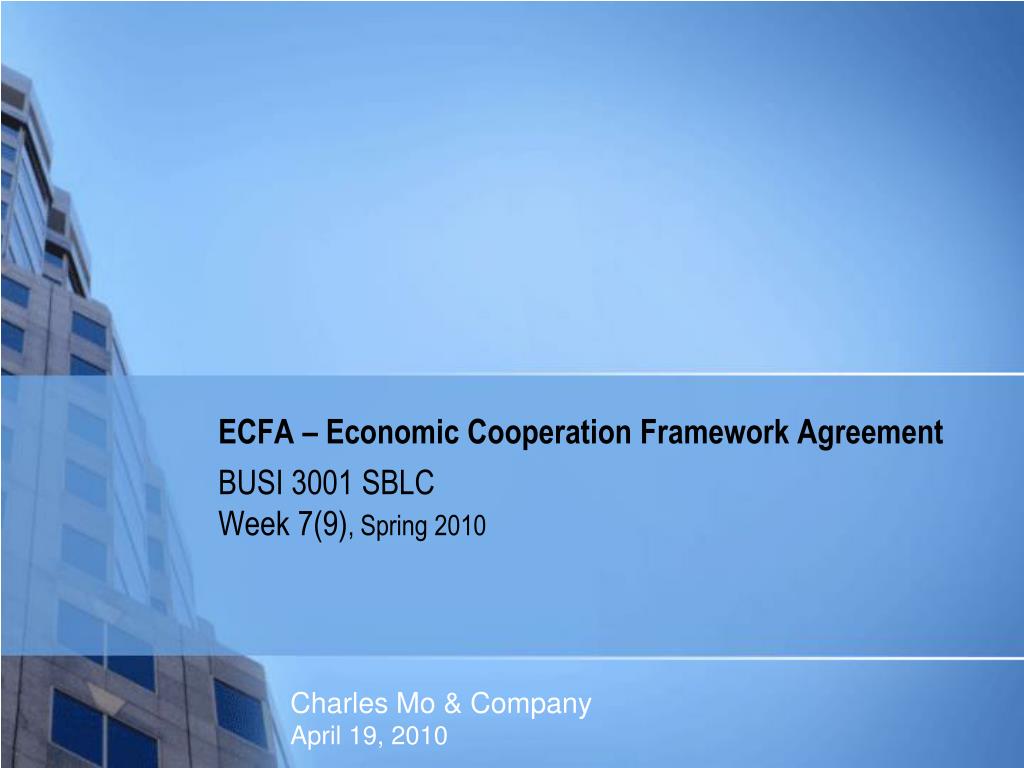 PPT - ECFA – Economic Cooperation Framework Agreement PowerPoint ...