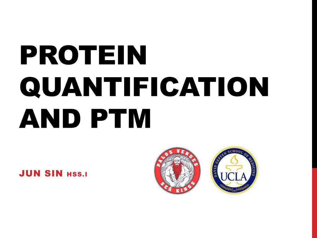 PPT - Protein quantification and PTM PowerPoint Presentation, free ...