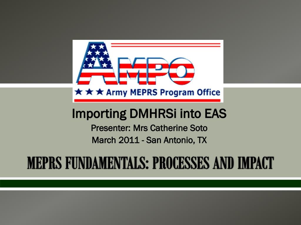 PPT - MEPRS FUNDAMENTALS: PROCESSES AND IMPACT PowerPoint Presentation ...