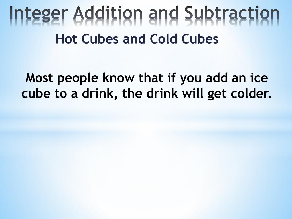 PPT - Integer Addition and Subtraction PowerPoint Presentation, free ...