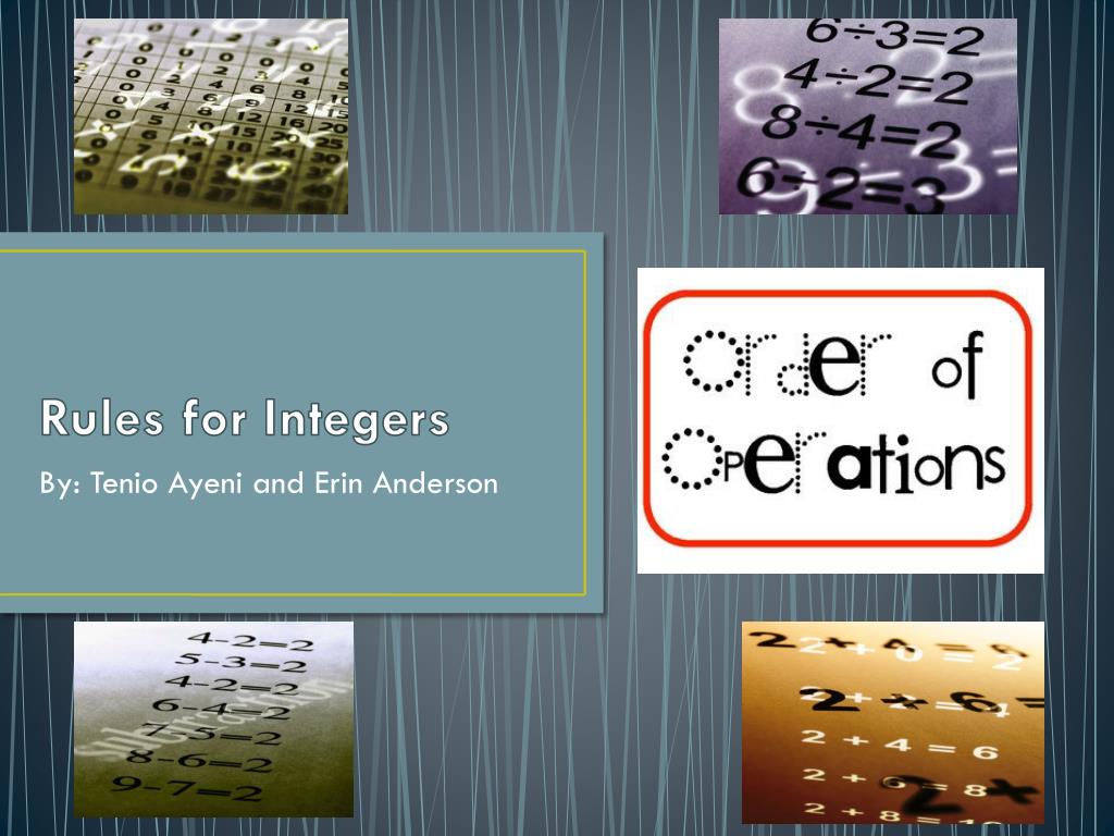 PPT - Rules for Integers PowerPoint Presentation, free download - ID ...