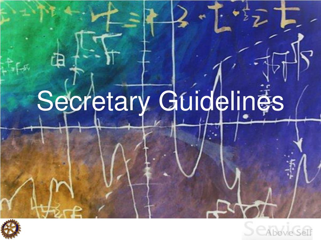 PPT - Secretary Guidelines PowerPoint Presentation, free download - ID ...