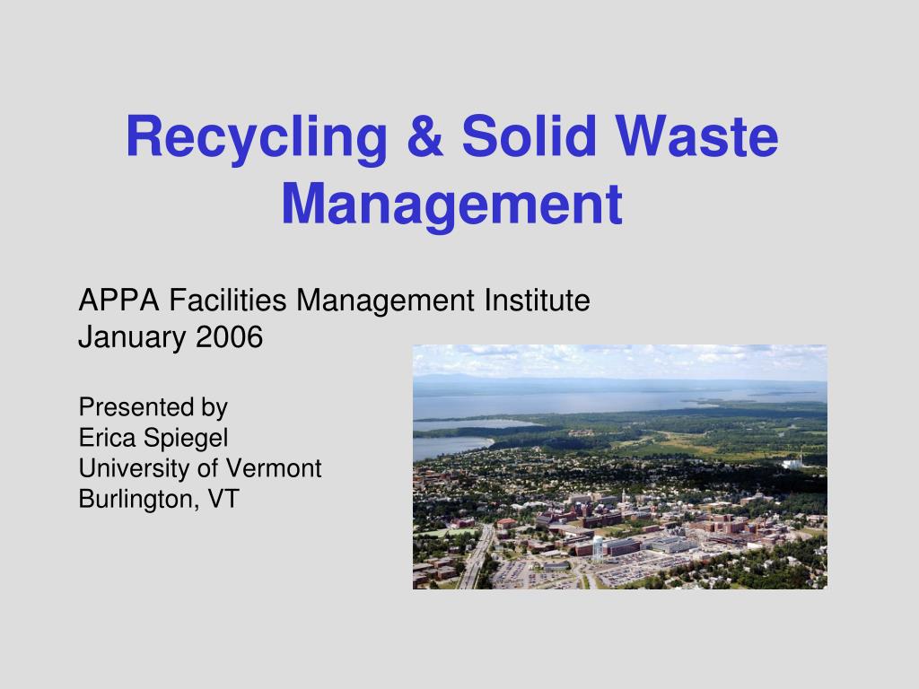 PPT - Recycling & Solid Waste Management PowerPoint Presentation - ID ...