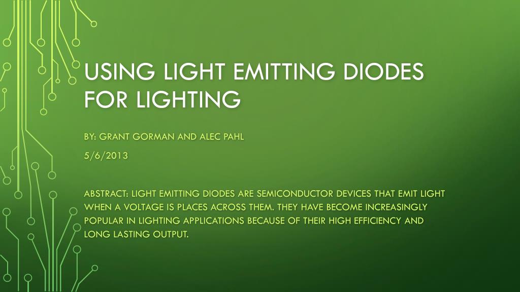 PPT - Using light emitting diodes for lighting PowerPoint Presentation ...