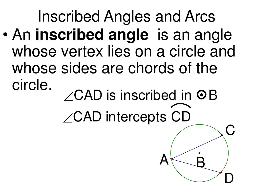 PPT - Inscribed Angles and Arcs PowerPoint Presentation, free download ...