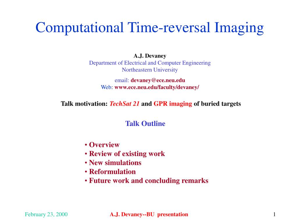 PPT - Computational Time-reversal Imaging PowerPoint Presentation, free ...