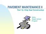 PPT - Pavement Preservation and Maintenance PowerPoint Presentation ...