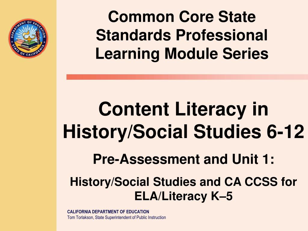 PPT - Common Core State Standards Professional Learning Module Series ...
