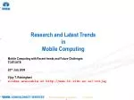 PPT - Mobile Computing PowerPoint Presentation, free download - ID:9479296