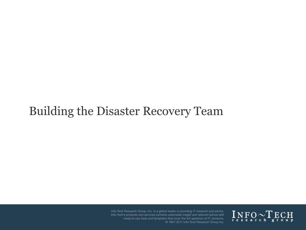 PPT - Building an Effective Disaster Recovery Team: Roles and ...