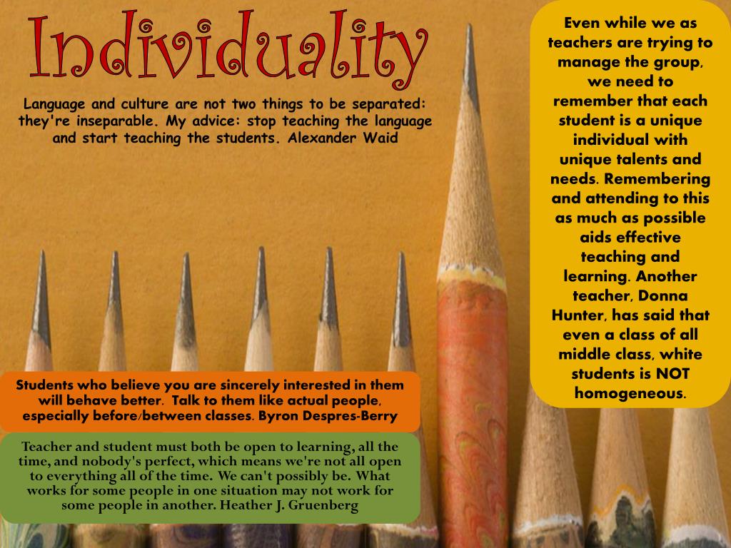 PPT - Individuality PowerPoint Presentation, free download - ID:2747379