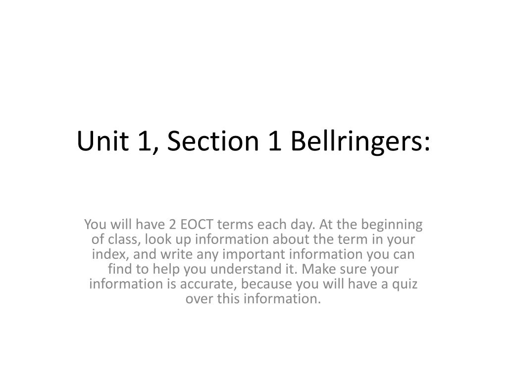 PPT - American History Bellringers: Key Terms and Key Facts PowerPoint ...