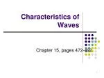 PPT - Chapter 15 Characteristics of Waves PowerPoint Presentation, free ...