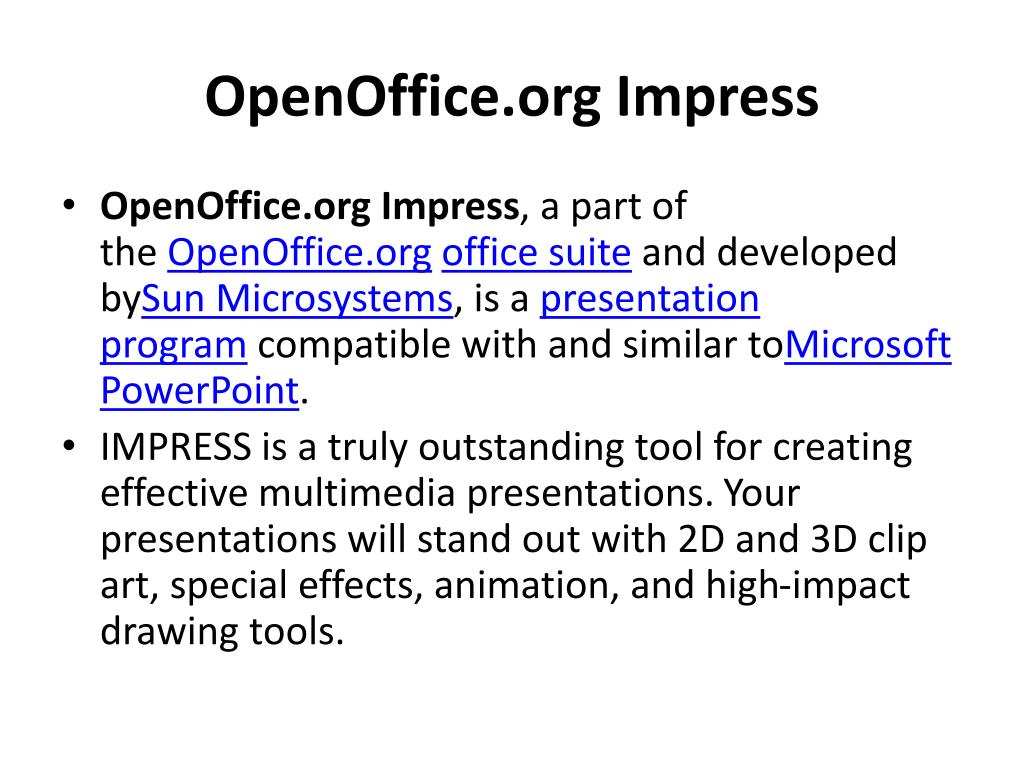 PPT - OpenOffice Impress PowerPoint Presentation, free download - ID ...
