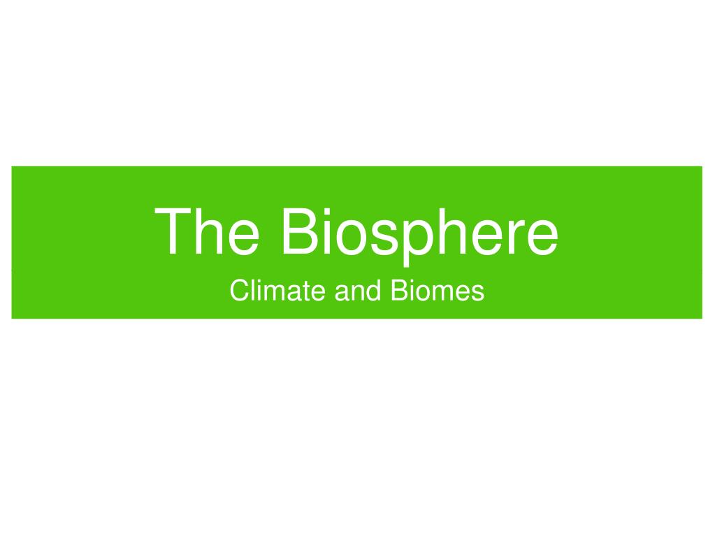 PPT - The Biosphere PowerPoint Presentation, free download - ID:2752649
