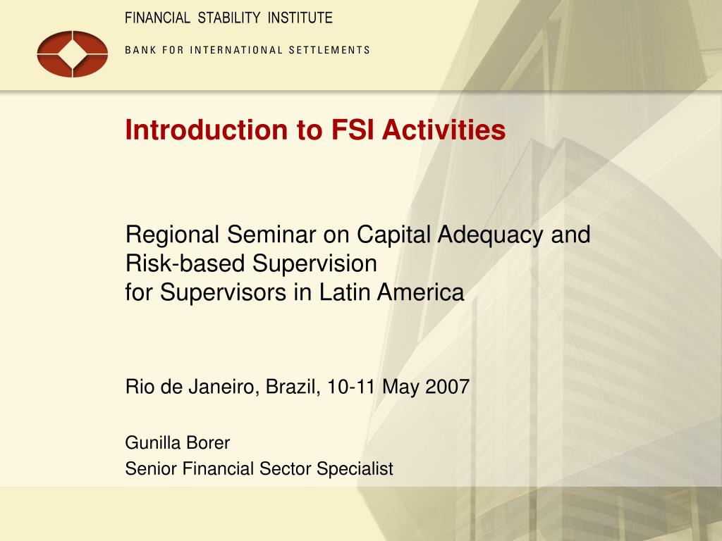 PPT - Introduction to FSI Activities PowerPoint Presentation, free ...