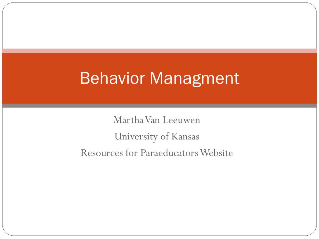 PPT - Behavior Managment PowerPoint Presentation, free download - ID ...