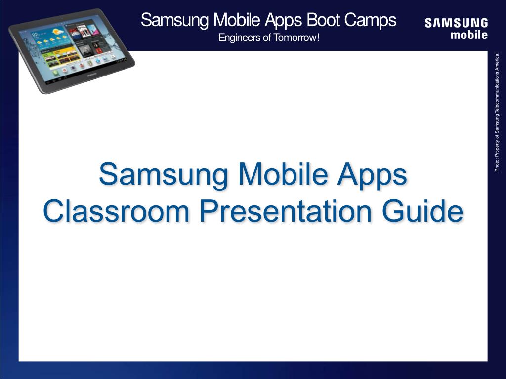 PPT - Samsung Mobile Apps Classroom Presentation Guide PowerPoint ...