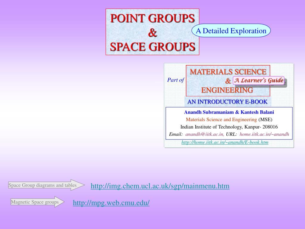 PPT - POINT GROUPS & SPACE GROUPS PowerPoint Presentation, free ...
